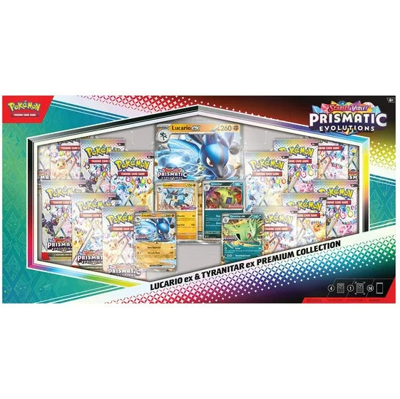 Pokemon TCG Prismatic Lucario ex & Tyranitar ex Premium Collection ...