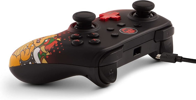 Wired Controller (Bowser Black/Red Portrait) For Switch| Microplay ...